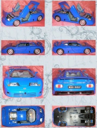 Bburago Bugatti EB110 1: 18 1991 Royal Blue Diecast Model Car Replica ...
